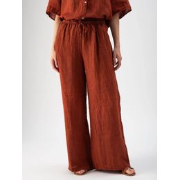 MND Hose 'Wide linen trousers' Damen Gr&ouml;&szlig;e 36/40 rostbraun