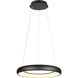 Trio LEUCHTEN LED Pendelleuchte "CARDONA, LED Ring H&auml;ngeleuchte, 4400 Lumen 38W, Lichtfarbe einstellbar", schwarz (schwarz matt), 1, &Oslash; 62cm H: 150cm, 1 Stk., Leuchten, 2300/3000/4000K warmwei&szlig; bis kaltwei&szlig;, 3 Stufen dimmbar H&ouml;he 150cm &Oslash;62, LED Pendelleuchte