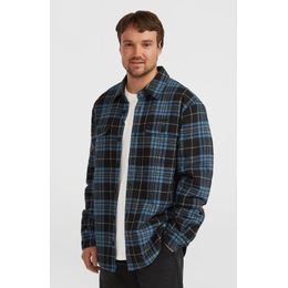 O`Neill Hemdjacke O'NEILL "O'NEILL MUST-HAVE FLEECE LINED SHIRT", Herren, Gr. M, blau flannel, Obermaterial: 100% Baumwolle, Jacken Hemdjacke
