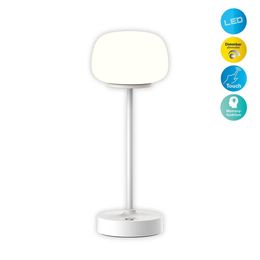N&auml;ve N&Auml;VE LED Tischleuchte "Pina", wei&szlig;, 1, &Oslash; 10,5cm H: 30cm, 1 Stk., Leuchten, Akku aufladbar, USB Typ C inkl. Kabel 100cm, Touch, dimmbar, LED Tischleuchte