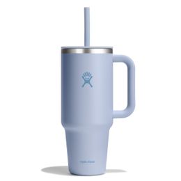 Thermobecher Hydro Flask "All Around Travel Tumbler in den Gr&ouml;&szlig;en 24 oz/ 32 oz / 40 oz", blau (surf), H:32,13cm, Edelstahl, Trinkgef&auml;&szlig;e, Thermobecher, Thermo Cup mit Strohhalm