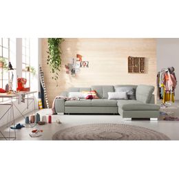 Ecksofa "SO 1200 inkl. Sitztiefen- & R&uuml;ckenverstellung f&uuml;r hohen Sitzkomfort", grau (hellgrau gba 9), B:292cm H:89cm T:212cm, 100% Polyester, SET ONE BY Musterring, Sofas, Ecksofa, wahlweise mit Bettfunktion, L-Form