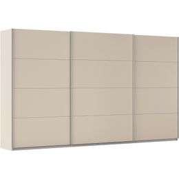 Schwebet&uuml;renschrank OTTO HOME "Kleiderschrank Schrank Garderobe AGORDO mit Dekor- oder Hochglanzfront", beige (beige (champagner), griffleisten alufarbig), B:360cm H:229cm T:62cm, Holzwerkstoff, Schr&auml;nke, Schwebet&uuml;renschrank, in 4 Breiten und 2 H&ouml;hen MADE IN GERMANY