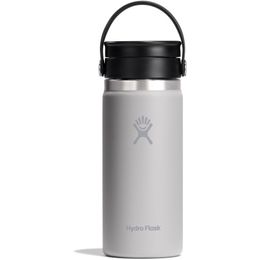 Thermobecher Hydro Flask "16 Oz Wide Flex SIP Lid", beige (birch), B:7,37cm H:20,07cm &Oslash;:7,37cm, Edelstahl, Trinkgef&auml;&szlig;e, Thermobecher, Hochwertiger 18/8 Edelstahl