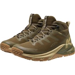 Outdoorschuh Keen "TARGHEE APEX MID WP", Herren, Gr. 42,5, schwarz olive, khaki, Textil, Schuhe Outdoorschuh, wasserdichter und atmungsaktiver Wanderschuh