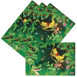 Ritzenhoff & Breker Platzset RITZENHOFF & BREKER "HARIBO Jungle, 4-teilig, 45 x 30 cm", gr&uuml;n, B:30cm H:2mm L:45cm, Obermaterial: 100% Polypropylen, Platzsets, Platzset, rutschfest und abwischbar