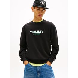 Sweatshirt Tommy Jeans "TJM REGULAR CREW NECK", Herren, Gr. XL, schwarz, Sweatware, Obermaterial: 100% Baumwolle, unifarben, regular fit normal, Rundhals, eingesetzt Rippb&uuml;ndchen, Sweatshirts Sweatshirt