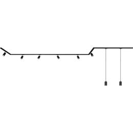 Briloner Leuchten Schienensystem-Sets "RAIL", matt, schwarz, &Oslash; 5,5cm H: 14,5cm, 11 Stk., Leuchten, Schienensystem Rail 5,25 m Schwarz max.9W Decke Wohnzimmer B&uuml;ro K&uuml;che, Schienensystem-Sets