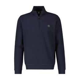 Sweatshirt Lerros "Sweat-Troyer in Strukturqualit&auml;t", Herren, Gr. 6XL, blau (classic navy), 94% Baumwolle, 4% Polyester, 2% Elasthan, Sweatshirts Sweatshirt