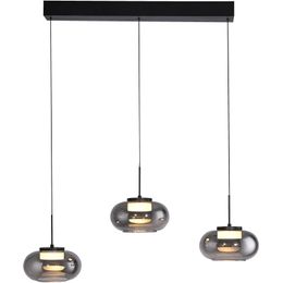 Sch&ouml;ner Wohnen Kollektion LED Pendelleuchte "SIA", schwarz, 3, H: 80cm, 1 Stk., SCH&Ouml;NER WOHNEN-KOLLEKTION, Leuchten, SCH&Ouml;NER WOHNEN Kollektion, H&ouml;henverstellbar, SimplyDim, Memoryfunktion, LED Pendelleuchte
