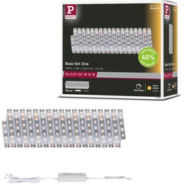 Paulmann LED-Streifen "MaxLED 500 LED Strip Warmwei&szlig; Basisset", silber (silberfarben), Dioden 640 Stk., Gesamtl&auml;nge 10m, Lichterketten, LED-Streifen