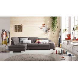 Ecksofa "SO 1200 inkl. Sitztiefen- & R&uuml;ckenverstellung f&uuml;r hohen Sitzkomfort", grau (quarzgrau gdu 19), B:292cm H:89cm T:212cm, 100% Polyester, SET ONE BY Musterring, Sofas, Ecksofa, wahlweise mit Bettfunktion, L-Form