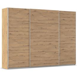 Schwebet&uuml;renschrank OTTO HOME "Kleiderschrank Schrank Garderobe AGORDO mit Dekor- oder Hochglanzfront", braun (eiche artisan, griffleisten alufarbig), B:315cm H:229cm T:62cm, Holzwerkstoff, Schr&auml;nke, Schwebet&uuml;renschrank, in 4 Breiten und 2 H&ouml;hen MADE IN GERMANY