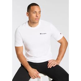 T-Shirt Champion "ICONS CONTRAST SS Tee", Herren, Gr. XL (56/58), wei&szlig; (wht, ns), Obermaterial: 100% Baumwolle, Rundhals, Shirts T-Shirt, sportlicher Schnitt, Kurzarm, f&uuml;r sportliche Aktivit&auml;ten