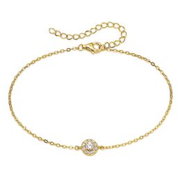 Armband Bruno Banani "Schmuck Geschenk Silberarmband gelbgoldfarben vergoldet", gelbgoldfarben, kristallwei&szlig;, kristallwei&szlig;, Armb&auml;nder, Damen, 24cm, Silber 925 (Sterlingsilber), Armband, mit Zirkonia (synth.)