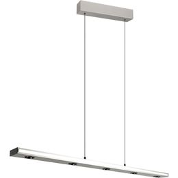 Trio LEUCHTEN LED Pendelleuchte "GRAHAM, H&auml;ngeleuchte h&ouml;henverstellbar, dimmbar, Memoryfunktion", nickel, 7, H: 200cm, 1 Stk., Leuchten, up-and-down Licht Lichtfarbe einstellbar warm- bis kaltwei&szlig; 2300-4000K, LED Pendelleuchte