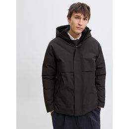 Jack & Jones Outdoorjacke JACK & JONES "JPRCCMOON JACKET SN", Herren, Gr. XS, schwarz, Web, Obermaterial: 100% Polyester, unifarben, regular fit, Jacken Outdoorjacke