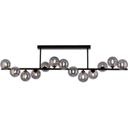 Sch&ouml;ner Wohnen Kollektion LED Deckenleuchte "DUBAI", schwarz, 13, H: 34cm, 1 Stk., SCH&Ouml;NER WOHNEN-KOLLEKTION, Leuchten, SCH&Ouml;NER WOHNEN Kollektion, Rauchgl&auml;ser, LED Deckenleuchte