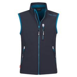 Softshellweste Trollkids "KIDS TROLLFJORD VEST", M&auml;dchen, Gr. 98, schwarz, petrol, Obermaterial: 94% Polyester, 6% Elasthan, Westen Softshellweste, f&uuml;r Kinder und Jugendliche, wasserabweisend, atmungsaktiv