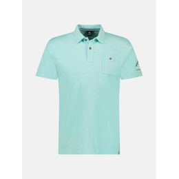 Poloshirt Lerros "Poloshirt in weicher, gewaschener Jerseyqualit&auml;t", Herren, Gr. S, blau (iced mint), 100% Baumwolle, ohne Ausschnitt, Shirts Poloshirt