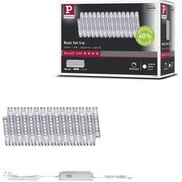 Paulmann LED-Streifen "MaxLED 1000 LED Strip Neutralwei&szlig; Basisset", silber (silberfarben), Dioden 640 Stk., Gesamtl&auml;nge 5m, Lichterketten, LED-Streifen