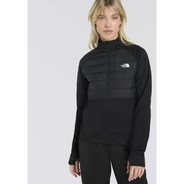 Fleecejacke The North Face "W REAXION 2.0 HYBRID JACKET", Damen, Gr. XXL, tnf schwarz heather, Obermaterial: 100% Polyester, Jacken Fleecejacke, f&uuml;r k&uuml;hle Temperaturen, aus Polyester, leichtes Material