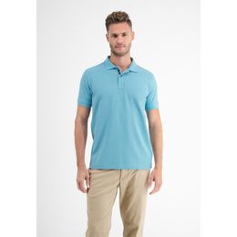 Poloshirt Lerros "Poloshirt in Two-Tone-Piqu&eacute;", Herren, Gr. S, blau (light turquoise), 99% Baumwolle, 1% Polyester, Shirts Poloshirt