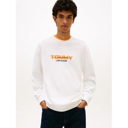 Sweatshirt Tommy Jeans "TJM REGULAR CREW NECK", Herren, Gr. XL, ecru, Sweatware, Obermaterial: 100% Baumwolle, unifarben, regular fit normal, Rundhals, eingesetzt Rippb&uuml;ndchen, Sweatshirts Sweatshirt