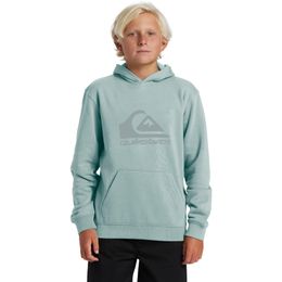 Kapuzensweatshirt Quiksilver "COMP LOGO HOODIE YOUTH", Jungen, Gr. 12 (146/152), blau haze, Obermaterial: 55% Baumwolle, 45% Polyester, Sweatshirts Kapuzensweatshirt