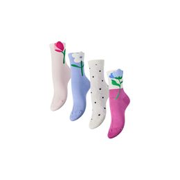 Pieces Socken 'PCBeatrice' Damen Gr&ouml;&szlig;e 36/41 hellblau / gr&uuml;n / fuchsia / wei&szlig;