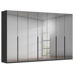 Kleiderschrank "Schrank Garderobe Ankleide Schlafzimmer Flur SERINA Eyecatcher", schwarz (schwarz, grauspiegel), B:351cm H:223cm T:61cm, Holzwerkstoff, LeGer Home by Lena Gercke, Schr&auml;nke, Kleiderschrank, in 6 Breiten, 3 Ausf&uuml;hrungen und mit Front Glas oder Dekor MADE IN GERMANY