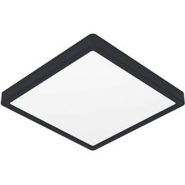 Eglo Aufbauleuchte "Fueva 6-Z Deckenlampe, ZigBee, App und Sprachsteuerung, Badlampe, IP44", schwarz, 1, H: 2,5cm, 1 Stk., Leuchten, Aufbauleuchte - L29,5 x B29,5 x H2,5 cm - schwarz - 13,5W inkl., Aufbauleuchte