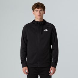 Fleecejacke The North Face "M REAXION 2.0 HOODED FULL ZIP JACKET", Herren, Gr. XXL, tnf schwarz heather, Obermaterial: 100% Polyester, normal, Jacken Fleecejacke, sportlicher Stil, aus Polyester, f&uuml;r Sport und Freizeit
