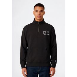 Sweatshirt Champion "COLLEGE Fleece Half Zip Sweatshirt", Herren, Gr. XL, nbk, Obermaterial: 85% Baumwolle, 15% Polyester, normal, Rundhals, Sweatshirts Sweatshirt