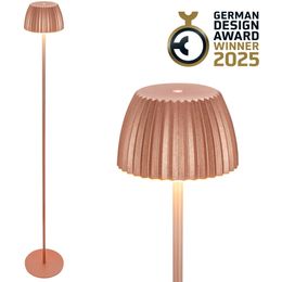 Briloner Leuchten LED Stehlampe "Akku LED Stehleuchte Riffle", braun (kupferfarben), Leuchten, LED Stehlampe