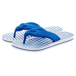 Badezehentrenner Lascana "Sandale, Badeschuh, Pantolette, Badelatsche, Flip Flop", M&auml;dchen, Gr. 42, blau (blau, wei&szlig;), Obermaterial: 100% Textilmaterial. Decksohle: 100% Synthetik. Laufsohle: 100% Synthetik, gemustert, Schuhe Badezehentrenner, Zehentrenner ultraleicht mit softem Band VEGAN