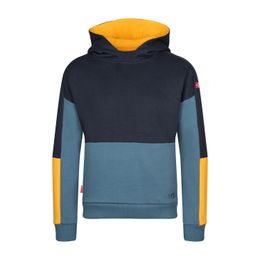 Kapuzensweatshirt Trollkids "KIDS RONDANE SWEATER", M&auml;dchen, Gr. 104, grau (schwarz, steel), Sweatware, Obermaterial: 100% Baumwolle, Rippb&uuml;ndchen, Sweatshirts Kapuzensweatshirt