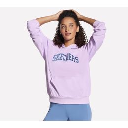 Kapuzensweatshirt Skechers "Women's Hoodie", Damen, Gr. L (42/44), lila haze, Obermaterial: 54% Baumwolle, 46% Polyester, Sweatshirts Kapuzensweatshirt, sportlicher Stil, f&uuml;r Sportmode-Anl&auml;sse, speziell f&uuml;r Erwachsene