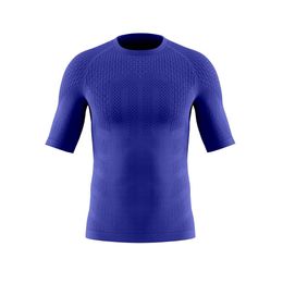 Funktionsshirt Bauerfeind "COMPRESSION SHIRT SHORT SLEEVE", Herren, Gr. S, blau, Obermaterial: 90% Polyamid, 10% Elasthan, Shirts Funktionsshirt
