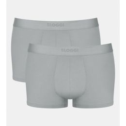 Hipster Sloggi "men EVER Ease", Herren, Gr. S, grau (silber grau), Single Jersey, Obermaterial: 95% Baumwolle, 5% Elasthan, unifarben, k&ouml;rpernah, Unterhosen Hipster, temperaturausgleichend, schnelltrocknend, atmungsaktiv, ohne Eingriff