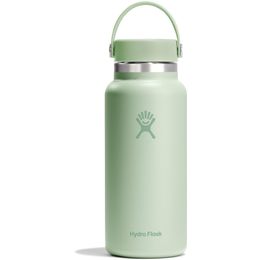 Isolierflasche Hydro Flask "32 Oz Wide Flex Cap", gr&uuml;n (aloe), H:23,9cm, Edelstahl, Trinkflaschen, Isolierflasche, TempShield️ doppelwandige Vakuumisolierung