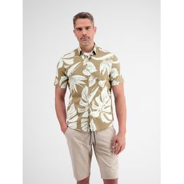 Kurzarmhemd Lerros "Kurzarmhemd im Hawaiian-Style", Herren, Gr. S, Normalgr&ouml;&szlig;en, beige (desert sand), 100% Baumwolle, Hemden Kurzarmhemd