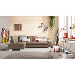 Ecksofa "SO 1200 inkl. Sitztiefen- & R&uuml;ckenverstellung f&uuml;r hohen Sitzkomfort", beige (graubeige gdu 2), B:292cm H:89cm T:212cm, 100% Polyester, SET ONE BY Musterring, Sofas, Ecksofa, wahlweise mit Bettfunktion, L-Form