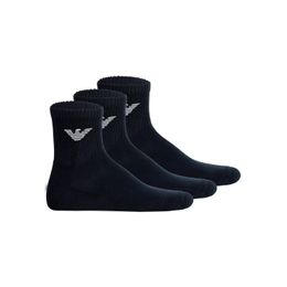 Sneakersocken Emporio Armani "Socken SPORTY SPONGE 3er Pack", Herren, Gr. 39-46, blau, Obermaterial: 85% Baumwolle CO. 13% Polyamid PA. 2% Elasthan EL., Socken Sneakersocken