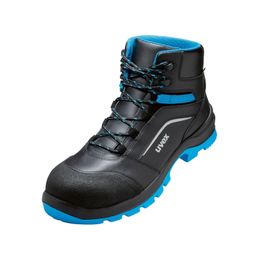 Sicherheitsstiefel Uvex "2 xenova Stiefel" Gr. 46, schwarz (schwarz, blau), 46, Obermaterial: 100% Lederimitat synthLeather., Schuhe, Sicherheitsstiefel