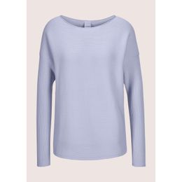 Madeleine Mode Longpullover MADELEINE "Strickpullover L&auml;ssiger Oversized-Pullover mit U-Boot-Ausschnitt", Damen, Gr. 48, lila (hellamethyst), Obermaterial: 56% Viskose CV. 44% Polyamid PA., Modern, normal, Pullover Longpullover