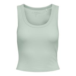 Tanktop Only "ONLEASY S/L TANK TOP JRS", Damen, Gr. S, gr&uuml;n, Jersey, Obermaterial: 93% Baumwolle, 7% Elasthan, unifarben, normal, tiefer Rundhals, Tops Tanktop, Baumwollmischung