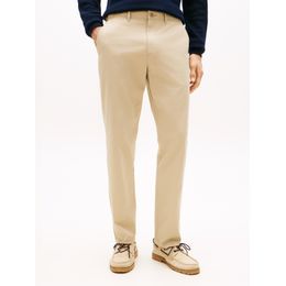 Chinohose Tommy Hilfiger "HARLEM ESSENTIAL", Herren, Gr. 32, L&auml;nge 32, sandalwood, Twill, Obermaterial: 97% Baumwolle, 3% Elasthan, unifarben, schmal normal, Hosen Chinohose, Tapered Leg, Basic, schlichtes Design