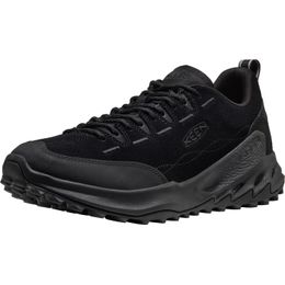 Sneaker Keen "JASPER ZIONIC", Herren, Gr. 44, schwarz, alloy, Leder, Synthetik, Schuhe Sneaker, aus Leder, atmungsaktiv