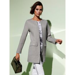 Jackenblazer Inspirationen "Jersey-Blazer", Damen, Gr. 52, grau, 78% Polyester, 14% Viskose, 8% Elasthan, Blazer Jackenblazer